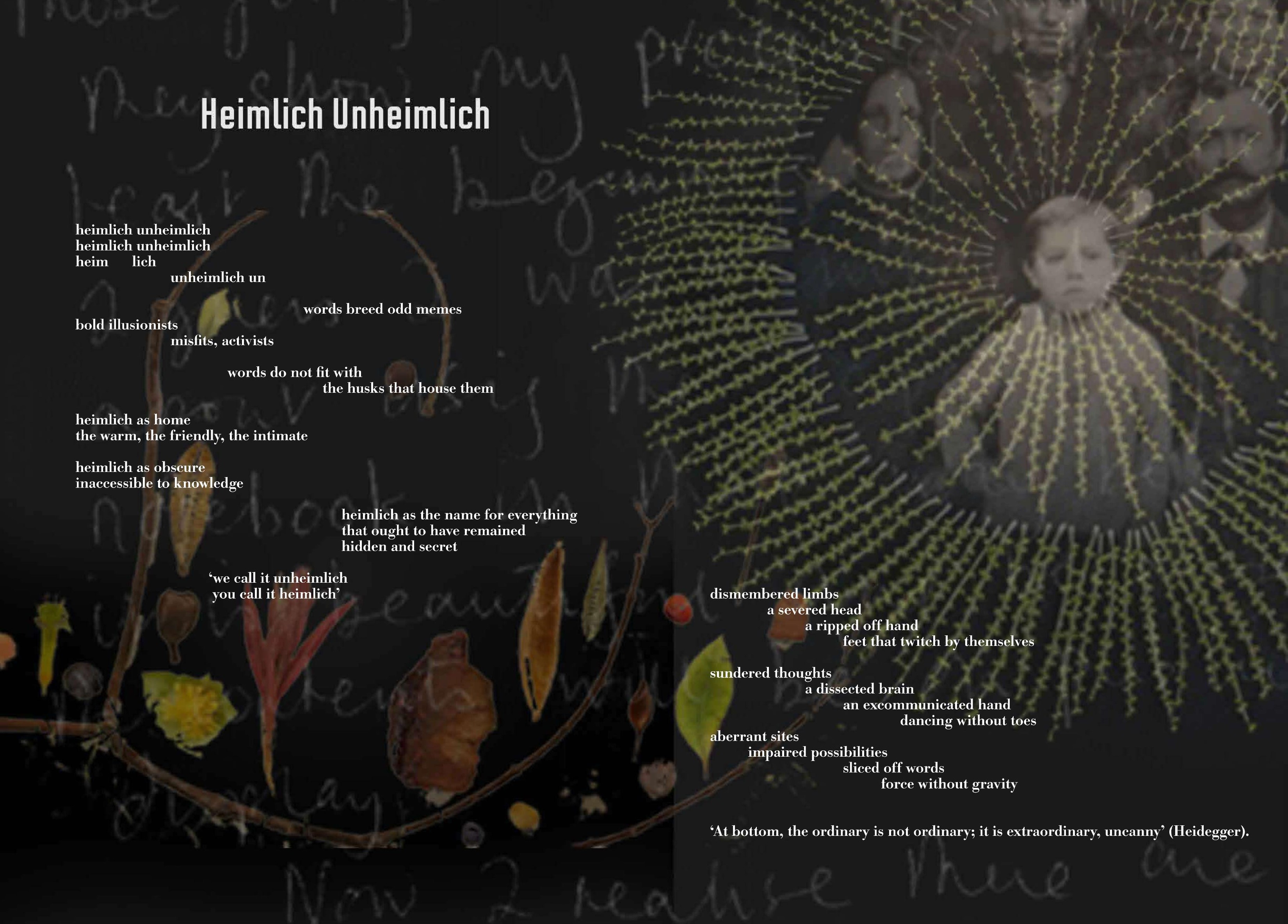 Hazel Smith and Sieglinde Karl-Spence: extracts from Heimlich ...